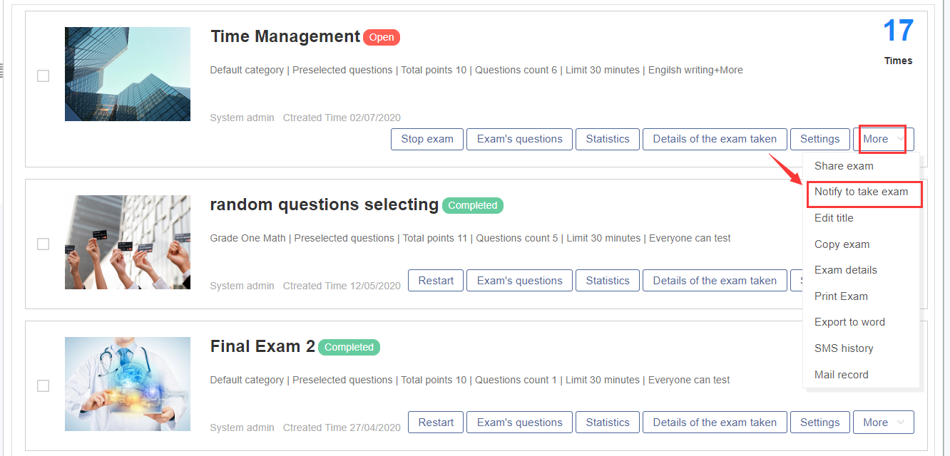How to Send Exam Notice by Email? – Online Exam Maker